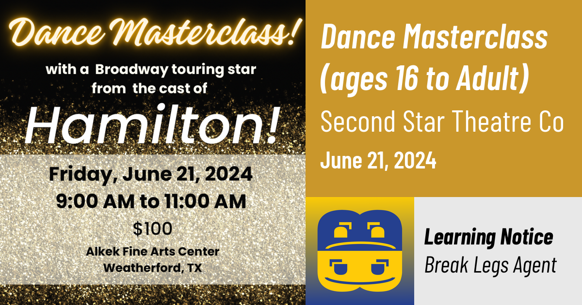Dance Masterclass (ages 16 to Adult), Second Star Theatre Co :: Break ...